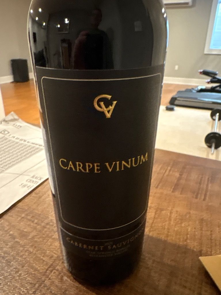 2021 Pearce Family Wines Cabernet Sauvignon Carpe Vinum Star Springs ...