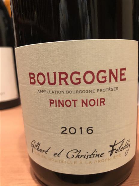 2016 Domaine Felettig Bourgogne Rouge, France, Burgundy, Bourgogne ...