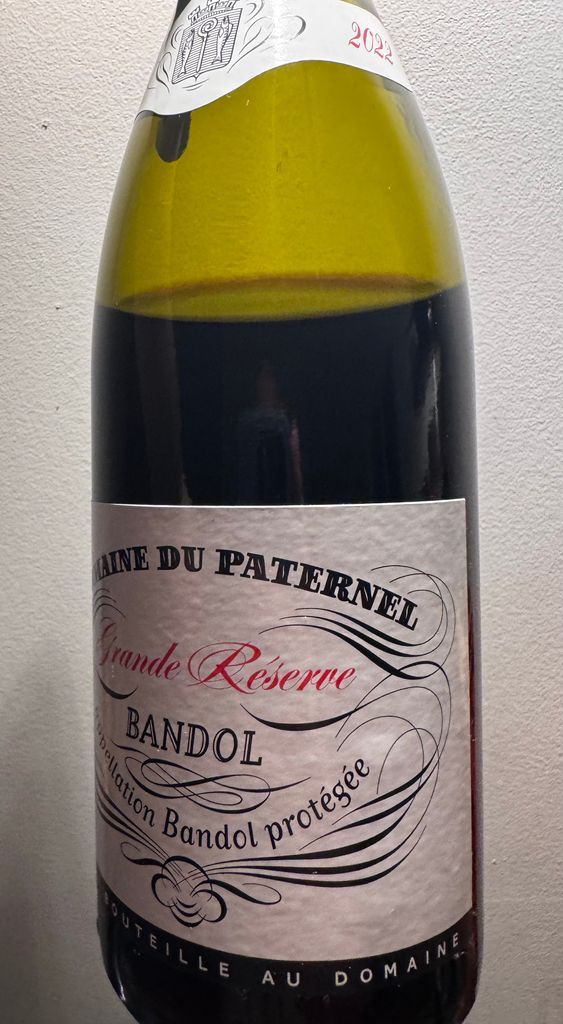 2022 Domaine du Paternel Bandol Grande Réserve, France, Provence ...