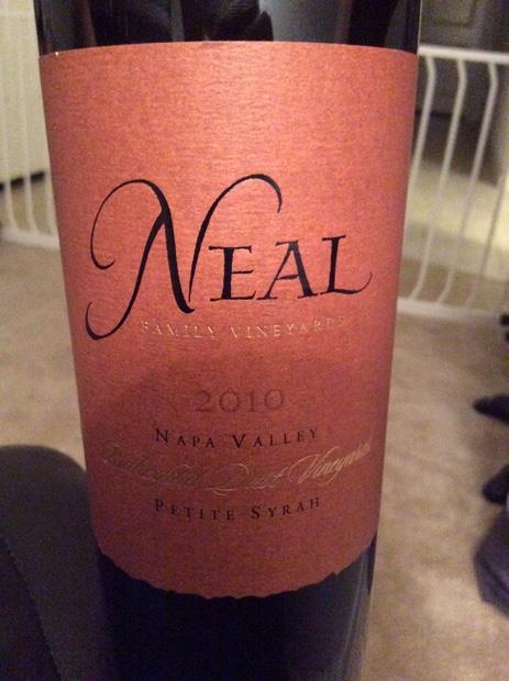 2010 Neal Family Vineyards Petite Syrah, USA, California, Napa Valley ...