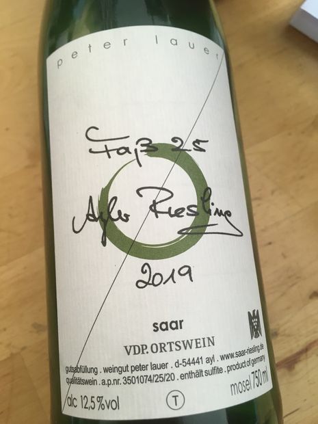 2019 Peter Lauer Ayler Riesling Faß 25, Germany, Mosel Saar Ruwer ...