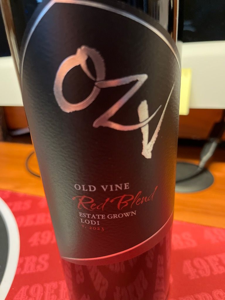 2023 Old Zine Vines Primitivo OZV Red Blend Estate Grown Oak Ridge ...