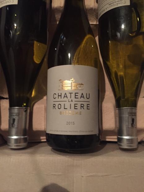 2016 Château de la Rolière Côtes du Rhône-Brézème Blanc, France, Rhône ...