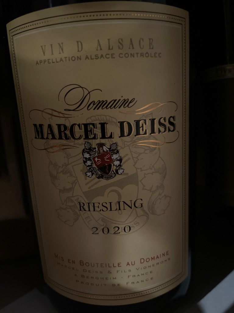 2020 Marcel Deiss Riesling Saint-Hippolyte, France, Alsace - CellarTracker