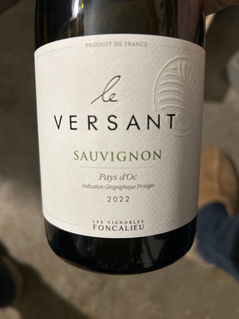 2022 Les Vignobles Foncalieu Sauvignon Blanc Le Versant, France ...