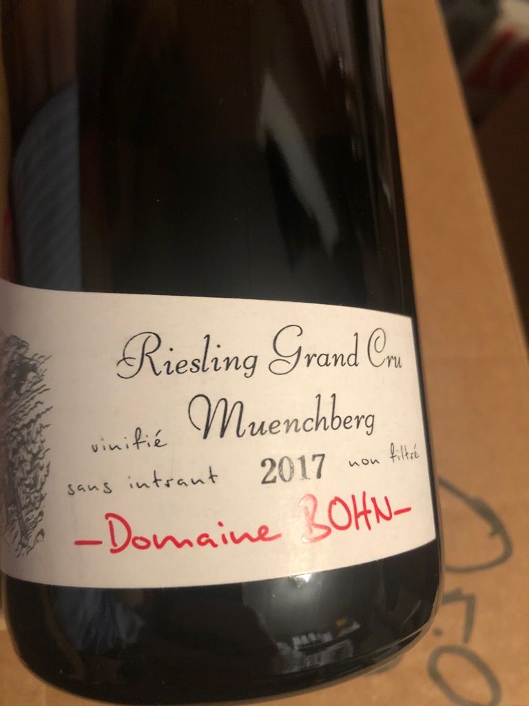 2018 Domaine Bohn Riesling Muenchberg, France, Alsace, Alsace Grand Cru ...