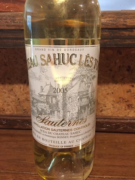 2005 Château Sahuc lès Tour, France, Bordeaux, Sauternais, Sauternes ...