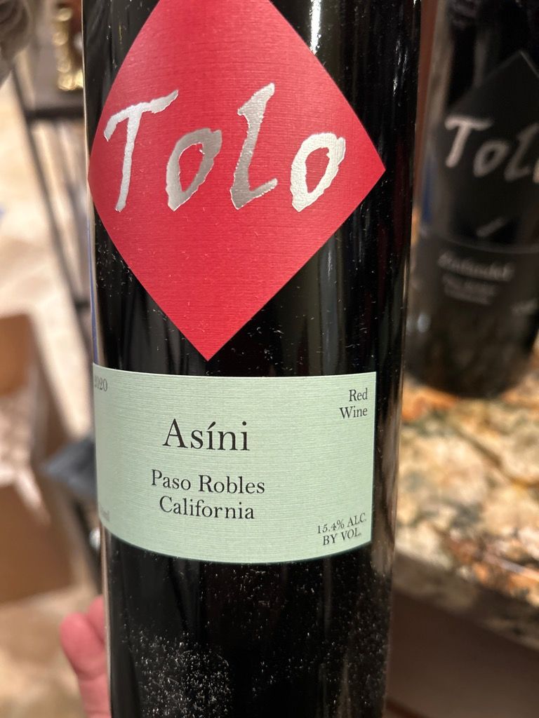 2020 Tolo Cellars Asini, USA, California, Central Coast, Paso Robles ...