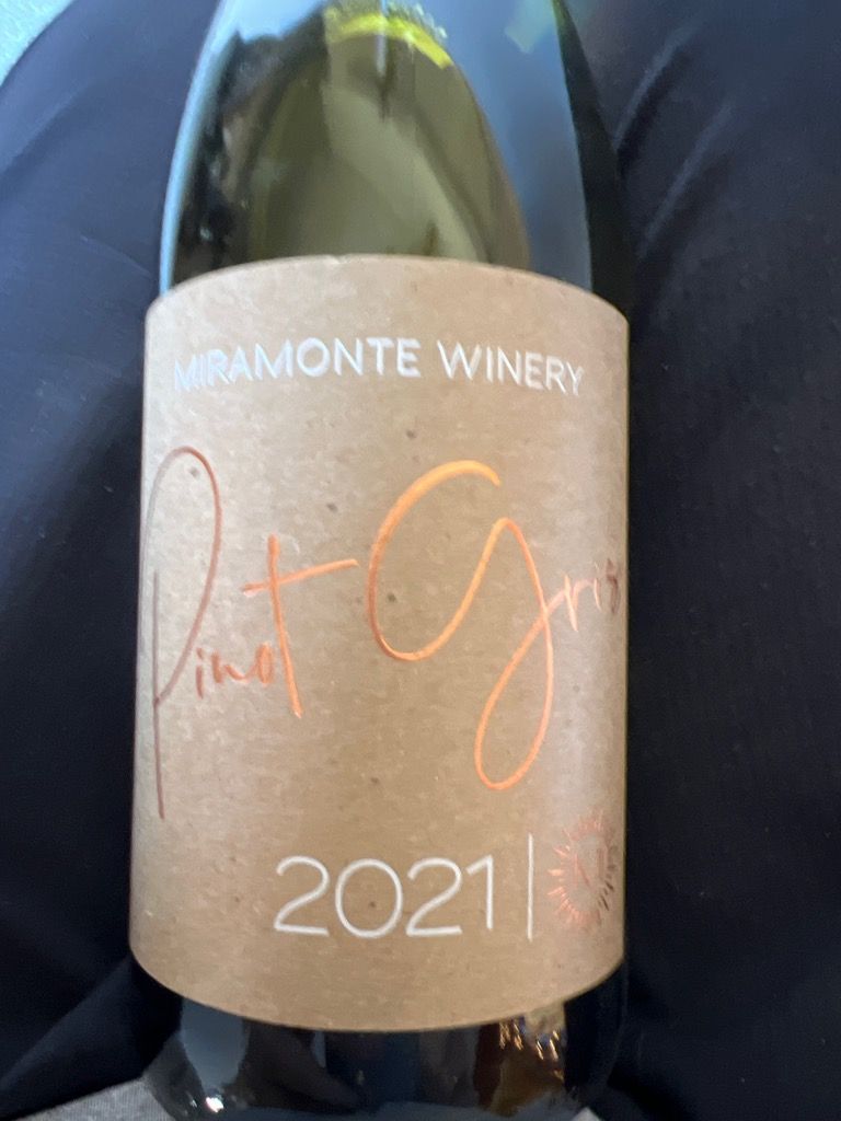 2021 Miramonte Pinot Grigio, USA, Oregon - CellarTracker
