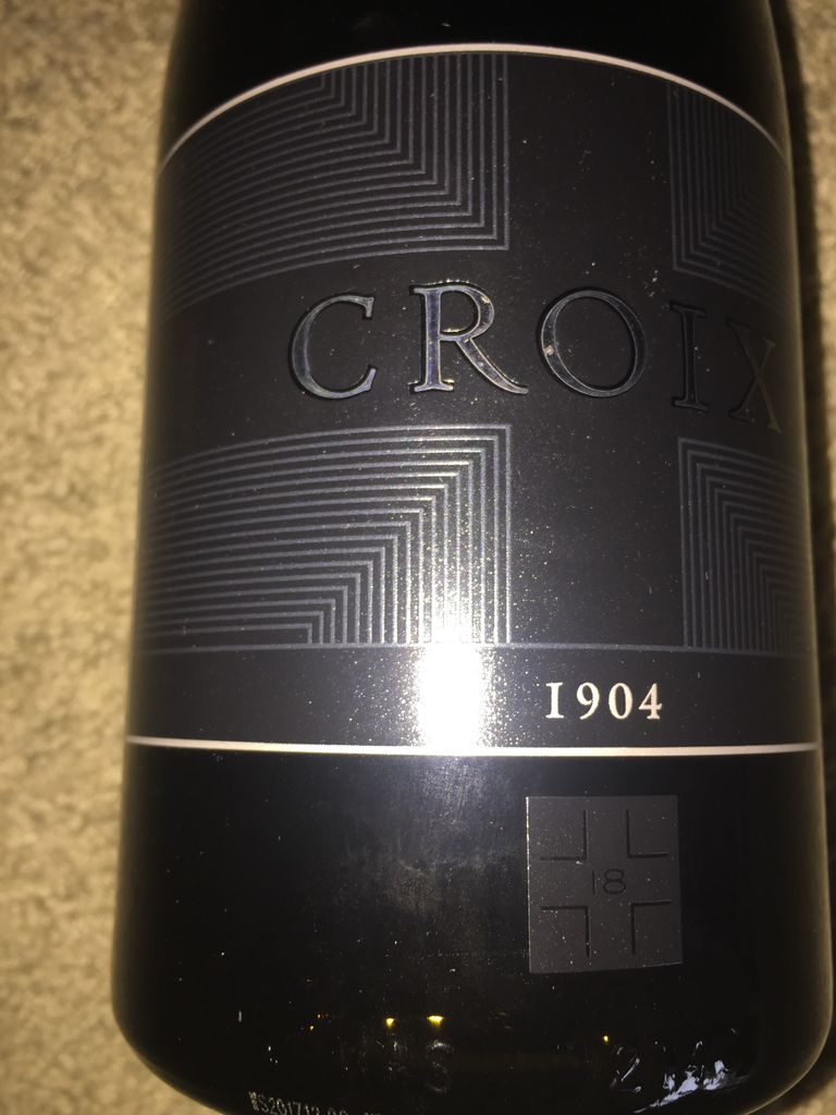 2018 Croix Estate Zinfandel "1904" Heritage Vines Croix Estate Vineyard ...