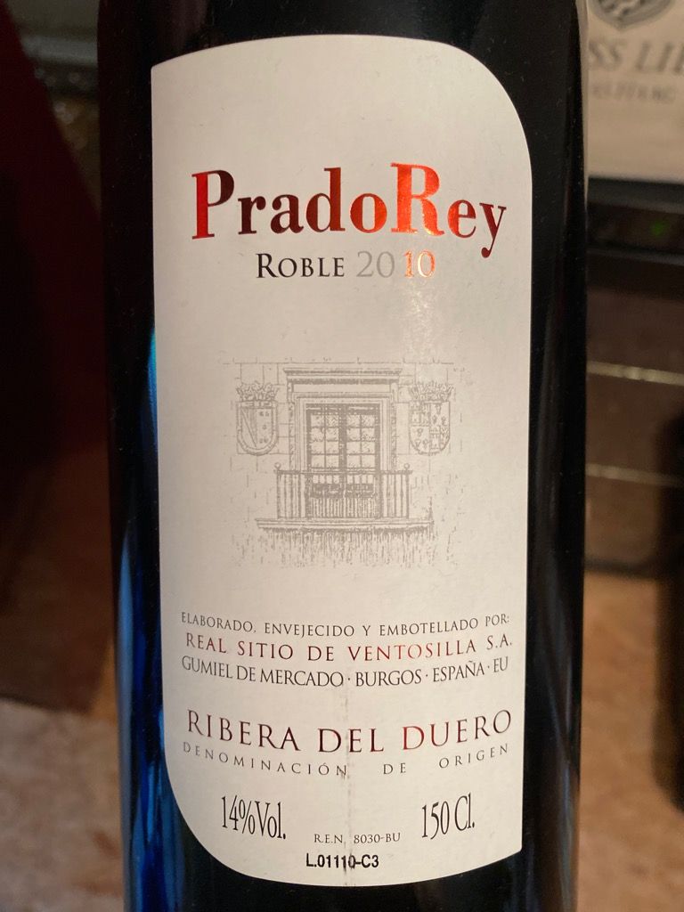 2011 Prado Rey Ribera del Duero Roble, Spain, Castilla y León, Ribera ...