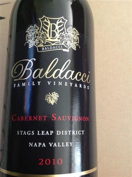 2010 Baldacci Family Vineyards Cabernet Sauvignon Black Label Stags ...
