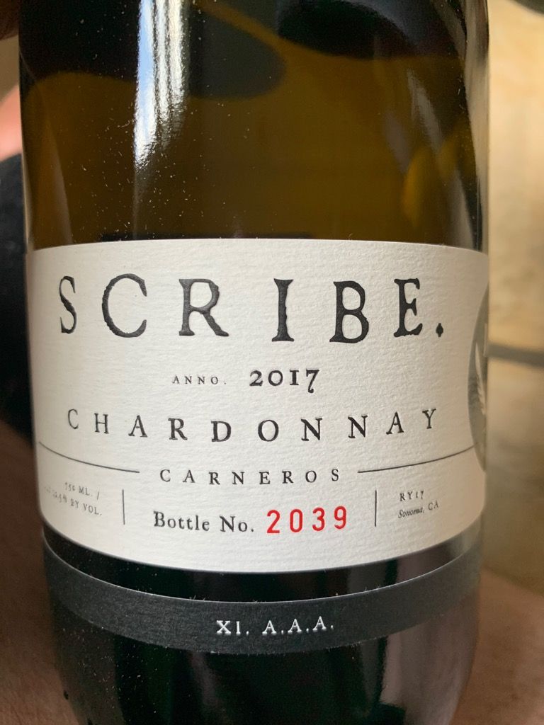 2017 Scribe Chardonnay, USA, California, Napa / Sonoma, Carneros ...
