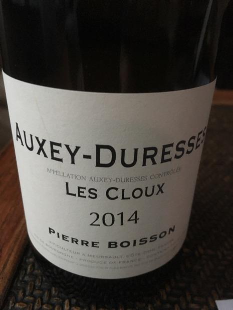 2014 Pierre Boisson Auxey-Duresses Les Cloux Blanc, France, Burgundy ...