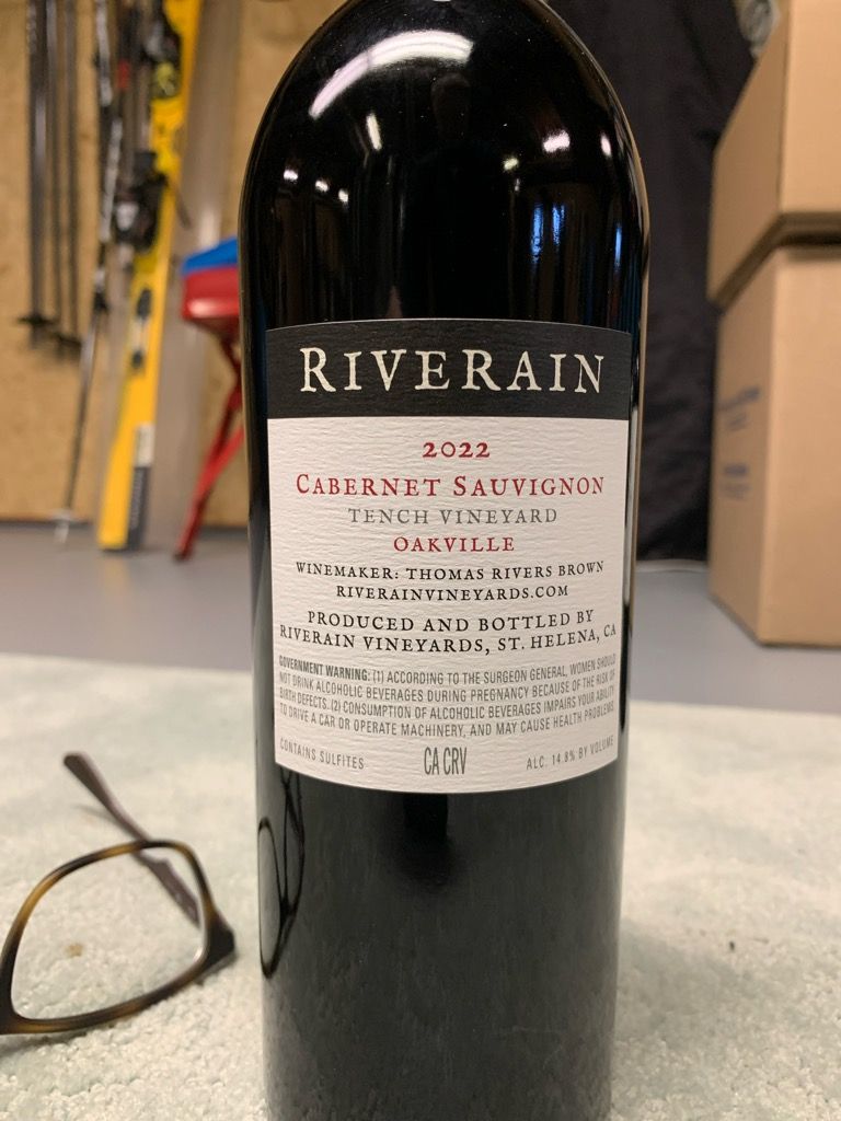 2022 Riverain Cabernet Sauvignon Tench Vineyard, USA, California, Napa ...