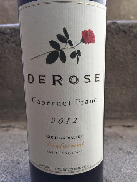 2008 DeRose Cabernet Franc Cardillo Vineyard, USA, California, Central ...