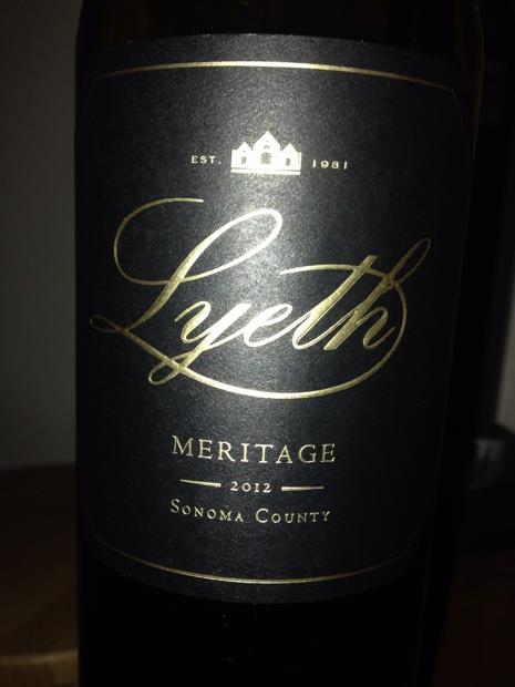 2012 Lyeth Meritage, USA, California, Sonoma County - CellarTracker