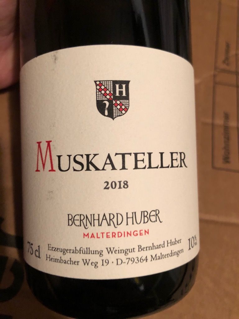 2018 Bernhard Huber Malterdinger Bienenberg Muskateller Kabinett ...