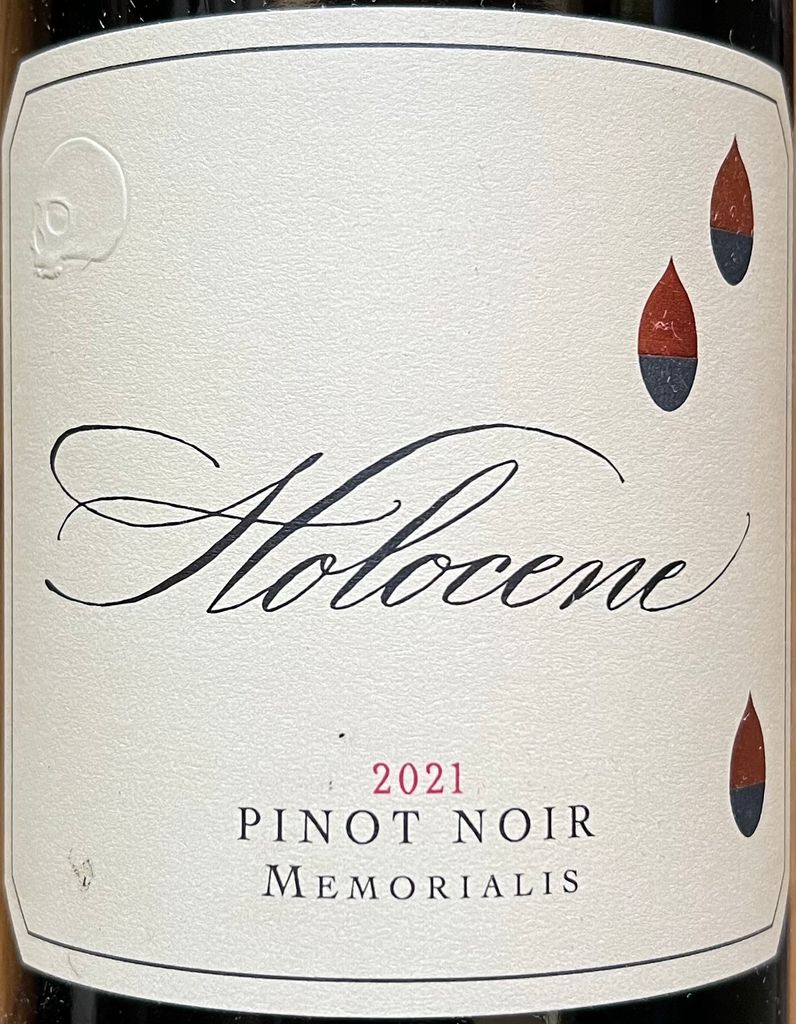 2021 Holocene Pinot Noir Memorialis, USA, Oregon, Willamette Valley ...