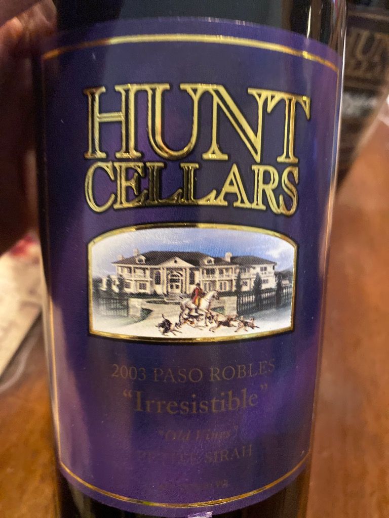 2003 Hunt Cellars Petite Sirah Irresistible, USA, California, Central ...