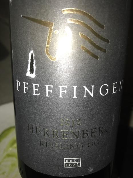 2012 Weingut Pfeffingen Dry Riesling, Germany, Pfalz - CellarTracker