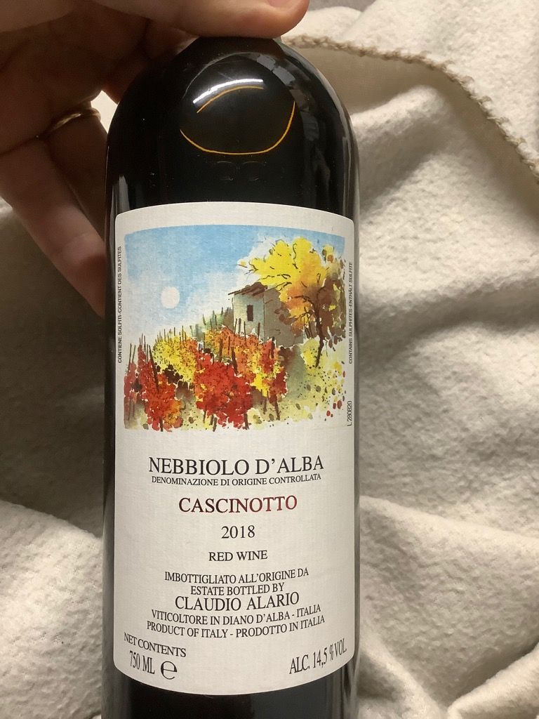 2018 Claudio Alario Nebbiolo d'Alba Cascinotto, Italy, Piedmont, Alba ...