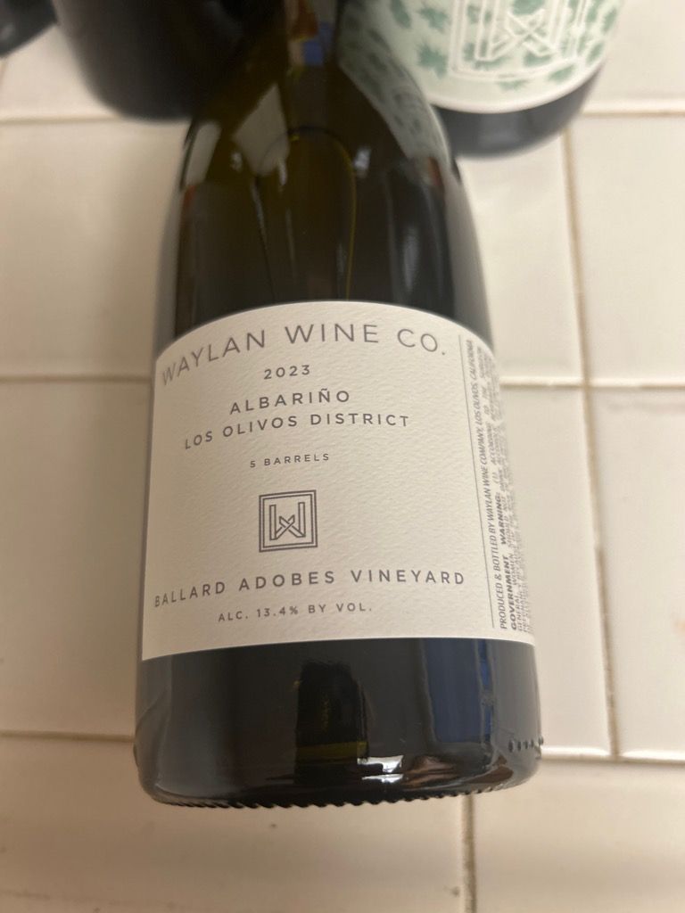 2024 Waylan Wine Co. Albariño Ballard Adobes, USA, California, Central ...