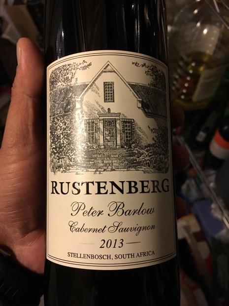 2013 Rustenberg Cabernet Sauvignon Peter Barlow, South Africa, Coastal ...