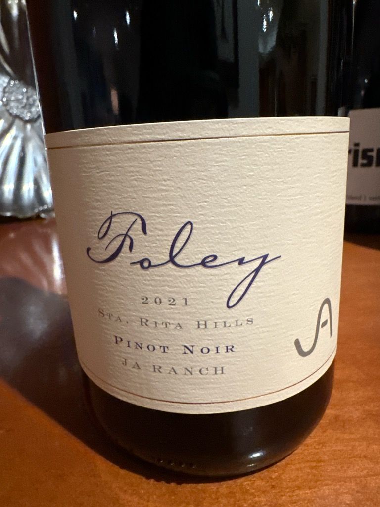2021 Foley Estates Pinot Noir JA Ranch, USA, California, Central Coast ...