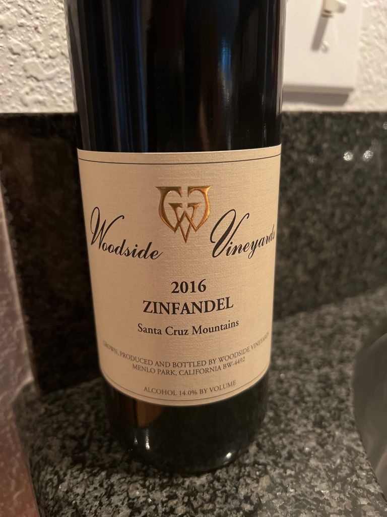 2017 Woodside Vineyards Zinfandel Estate, USA, California, Santa Cruz ...