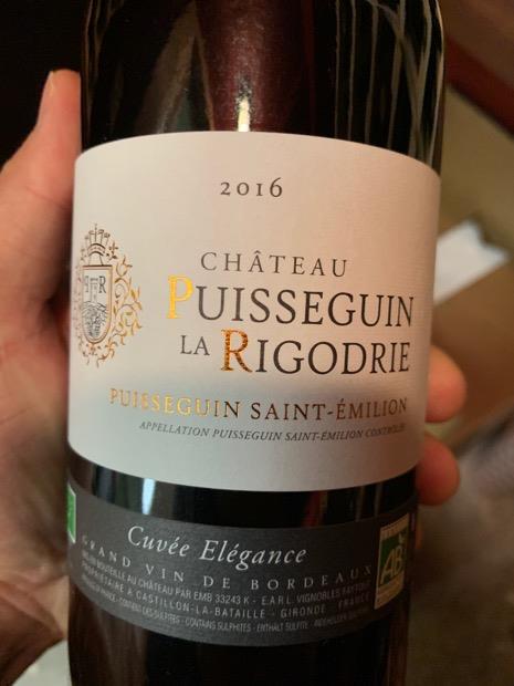 2015 Château Puisseguin La Rigodrie Cuvée Élégance, France, Bordeaux ...