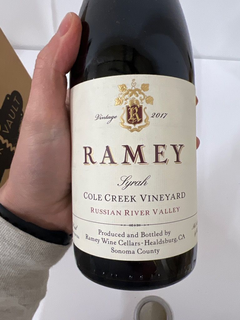 2017 Ramey Syrah Cole Creek Vineyard, USA, California, Sonoma County ...