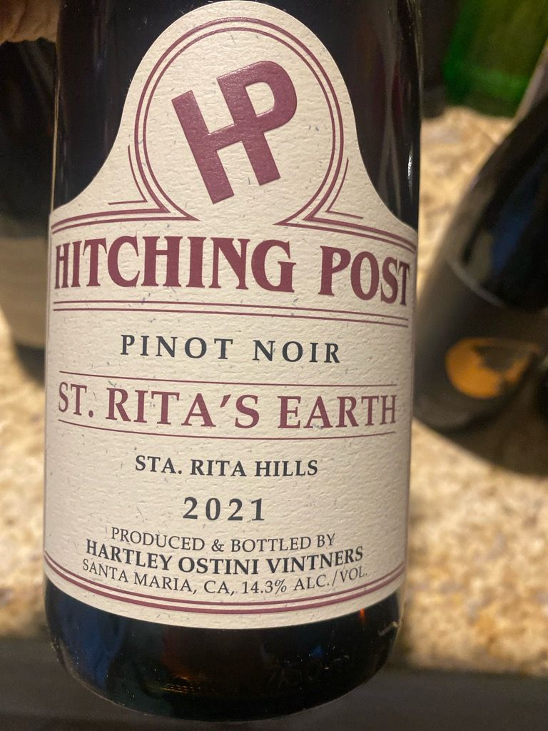 2022 Hartley-Ostini Hitching Post Pinot Noir St. Rita's Earth, USA ...