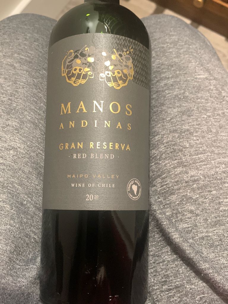 2022 Trasiego Manos Andinas Gran Reserva, Chile, Maipo Valley ...