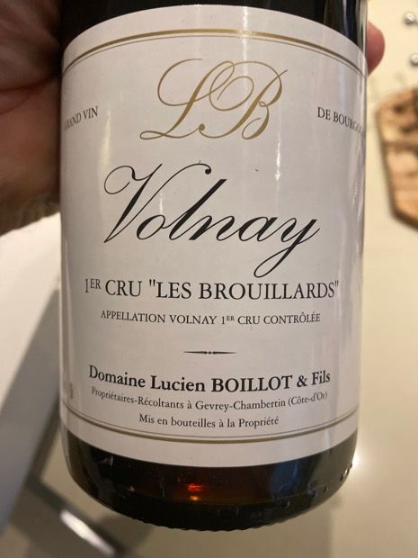 2017 Domaine Lucien Boillot et Fils Volnay 1er Cru Les Brouillards, France, Burgundy, Côte de ...