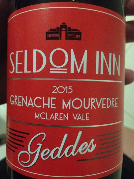 2015 Geddes Wines Seldom Inn Grenache Mourvedre, Australia, South ...