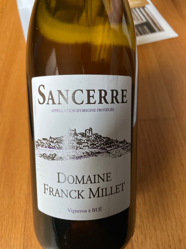 2022 Domaine Franck Millet Sancerre, France, Loire Valley, Upper Loire ...