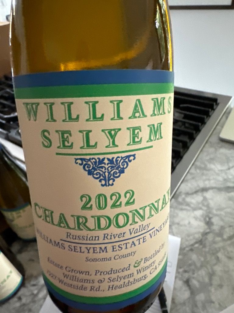 2022 Williams Selyem Chardonnay Williams Selyem Estate Vineyard Russian ...