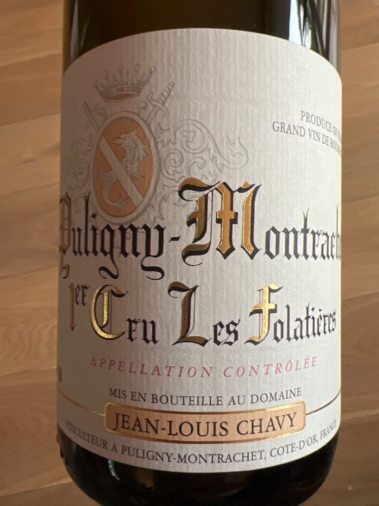 2020 Jean-Louis Chavy Puligny-Montrachet 1er Cru Les Folatières, France ...