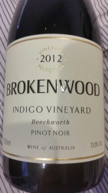 2012 Brokenwood Pinot Noir Indigo Vineyard, Australia, Victoria, North ...