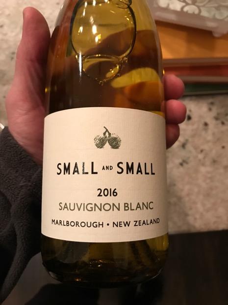 2016 Small and Small Sauvignon Blanc Marlborough, New Zealand, South ...