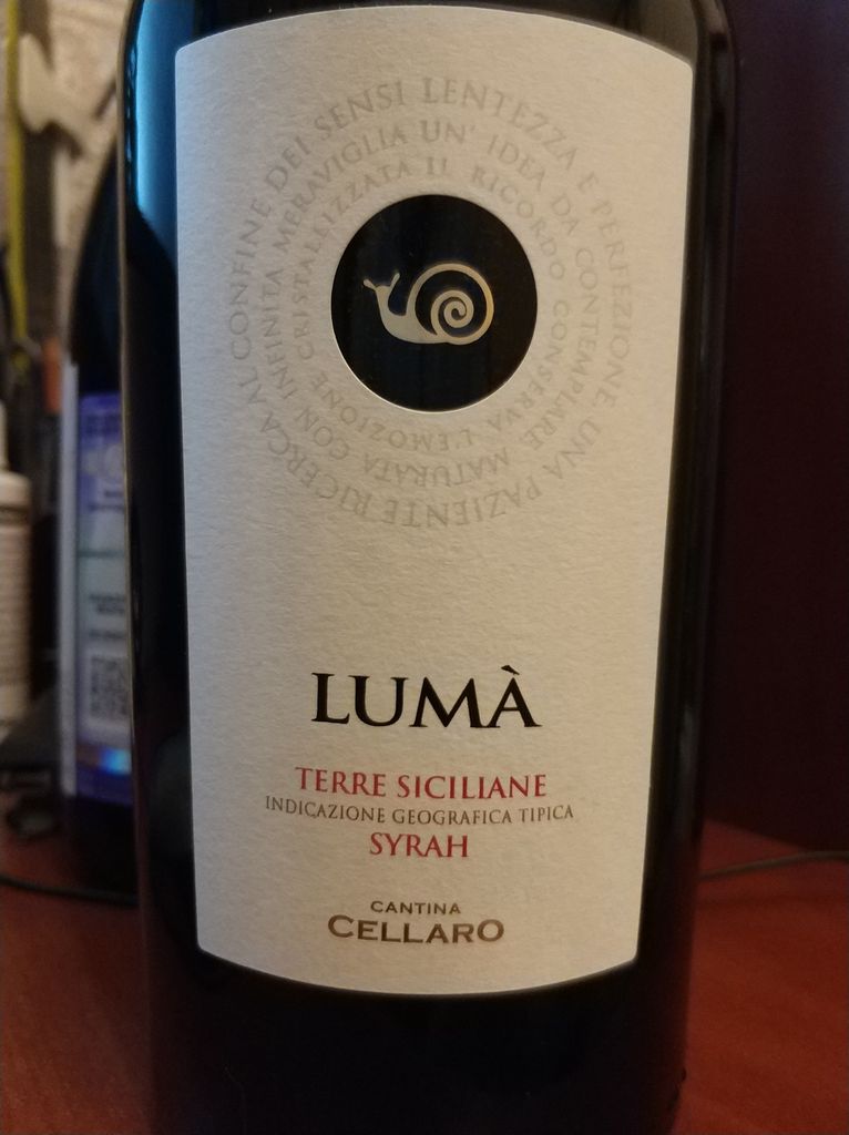 2015 Cantina Cellaro Syrah Terre Siciliane Luma, Italy, Sicily, Terre ...