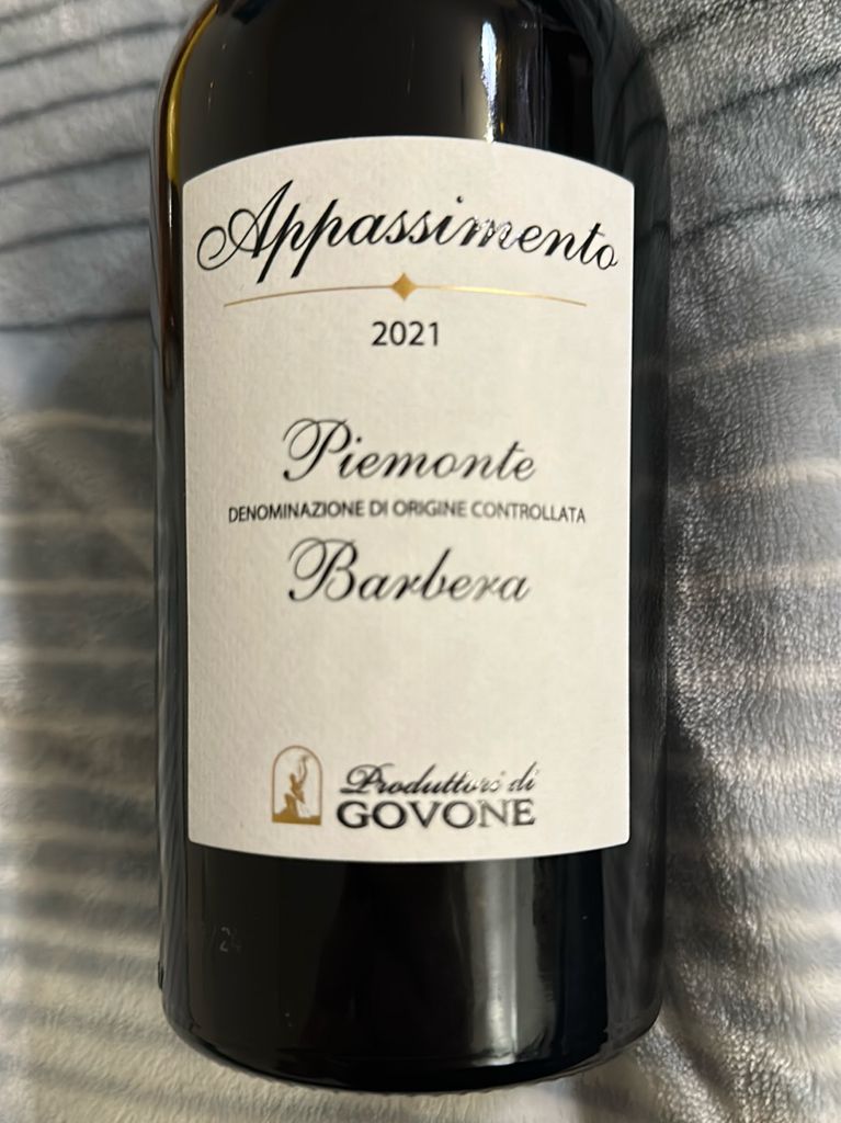 2021 Produttori di Govone Piemonte Barbera Appassimento, Italy ...