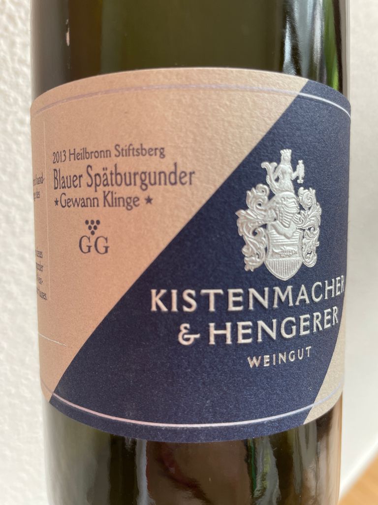 2014 Weingut Kistenmacher-Hengerer Heilbronner Stiftsberg Blauer ...