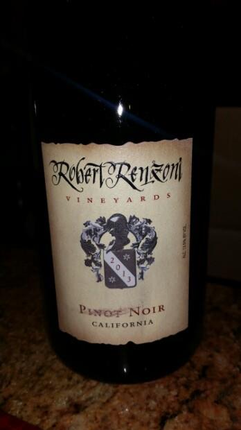 2013 Robert Renzoni Pinot Noir, USA, California - CellarTracker