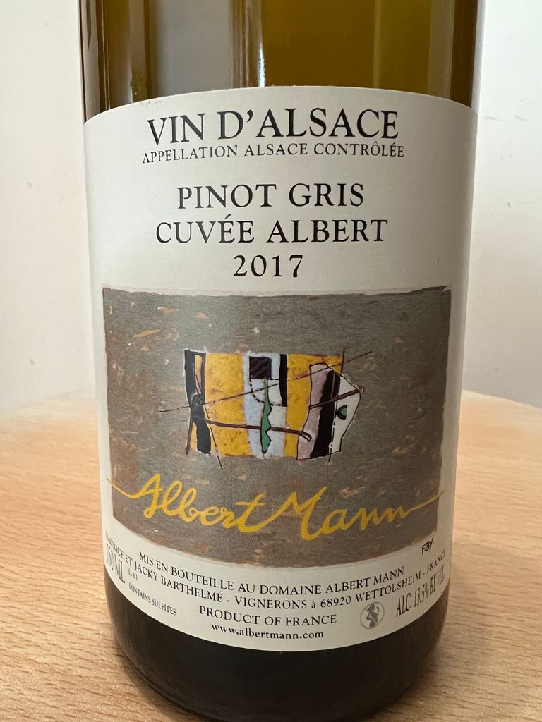 2017 Albert Mann Pinot Gris Cuvée Albert, France, Alsace - CellarTracker
