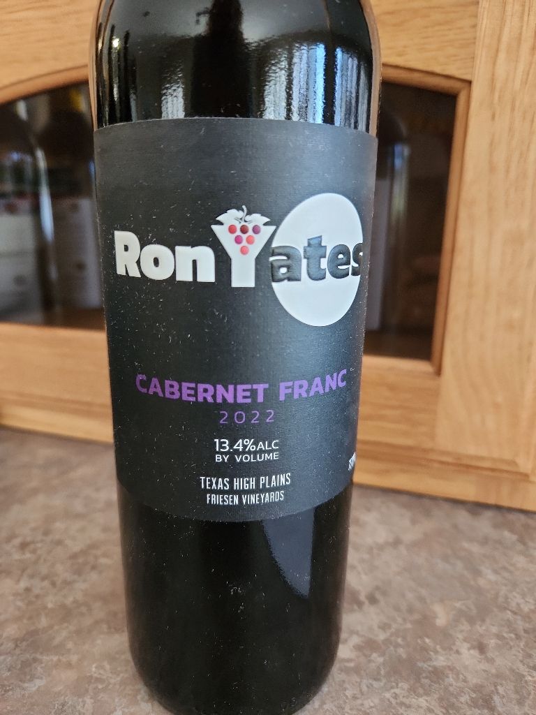 2022 Ron Yates Cabernet Franc Friesen Vineyard, USA, Texas, Texas High ...