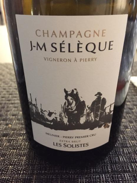 2017 J-M Seleque Champagne Premier Cru Soliste Meunier Extra Brut ...