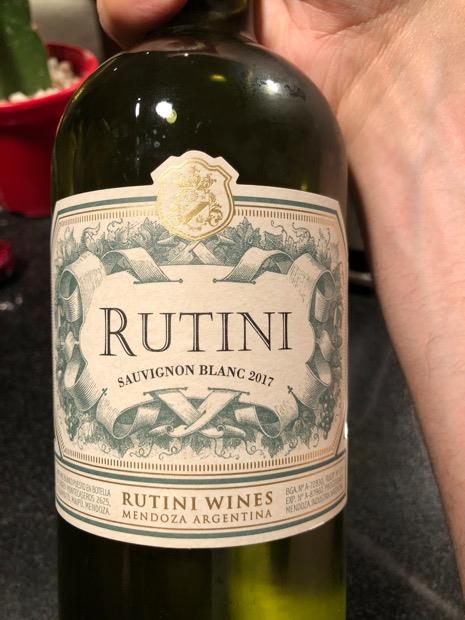 2017 Rutini Sauvignon Blanc, Argentina, Mendoza, Valle de Uco ...