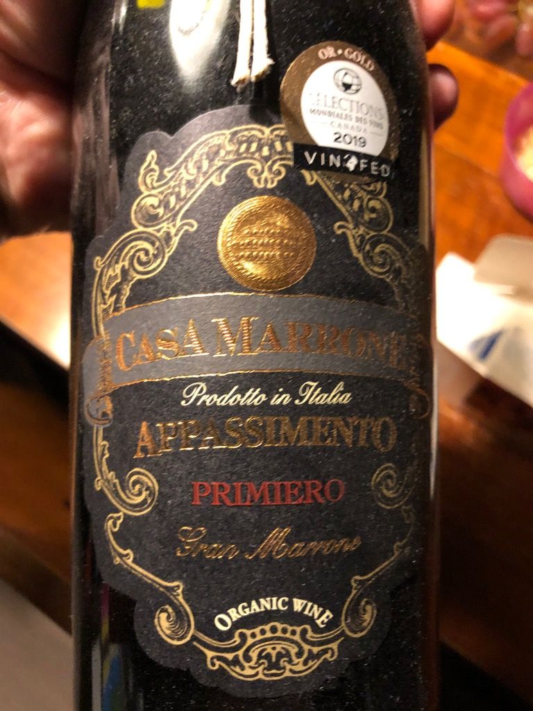 2018 Casa Vinicola Botter Casa Marrone Appassimento Primiero, Italy ...